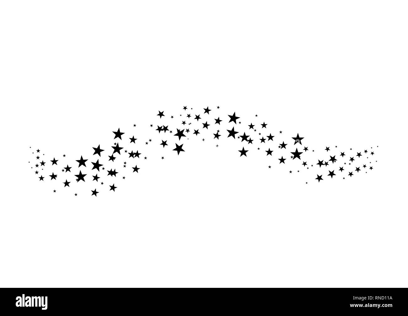 Falling star. Cloud of stars isolated on white background. Vector ...