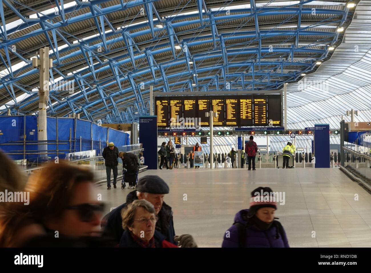 Inside Waterloo railway station, London, United Kingdom. 4 January 2019 ...