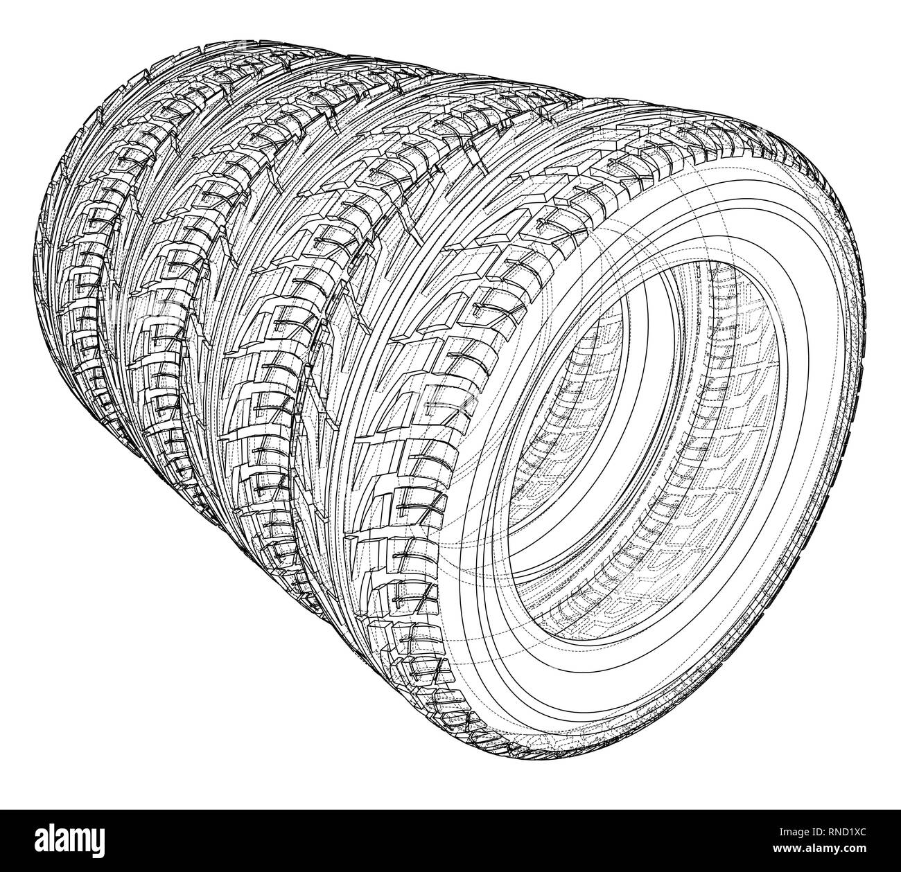 Car tires concept. Vector rendering of 3d Stock Vector Image & Art - Alamy