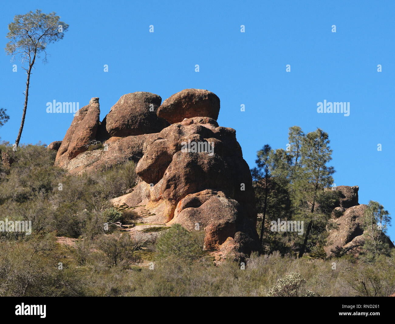 Rock formation, pinnacles national park, California, USA Stock Photo ...