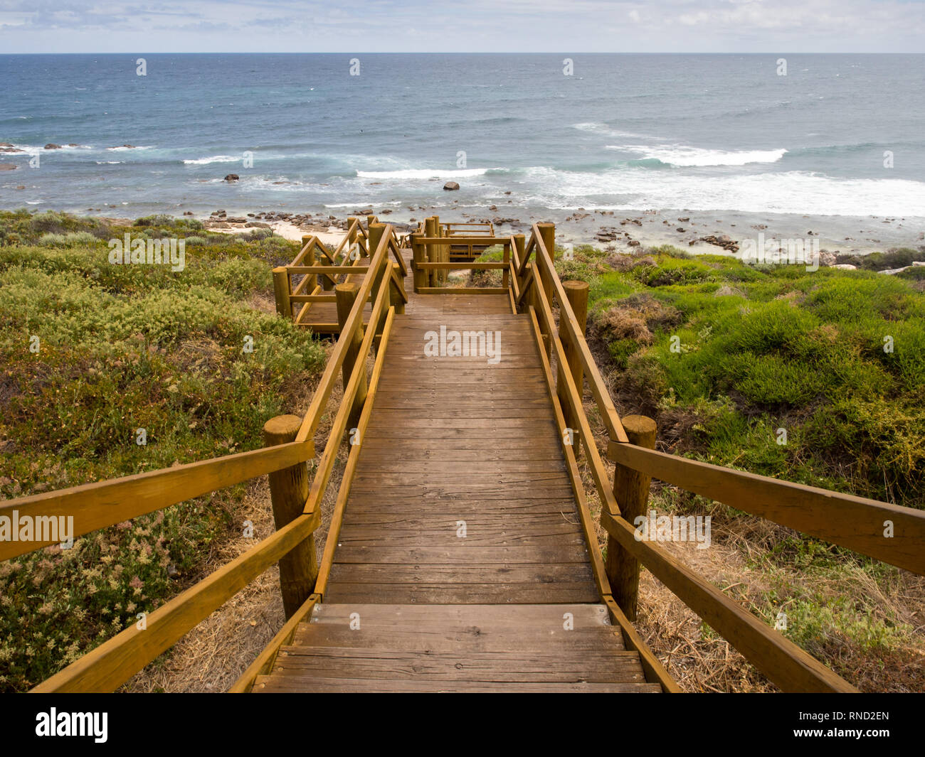 Stairs to the beach at Moses Rock Road carpark near Margaret River ...