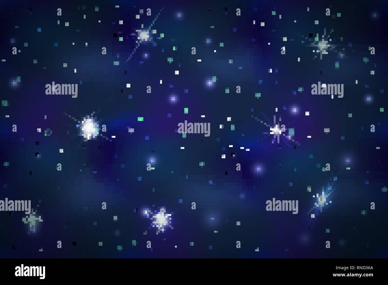 Blue deep space background with bright stars and constellations Stock ...