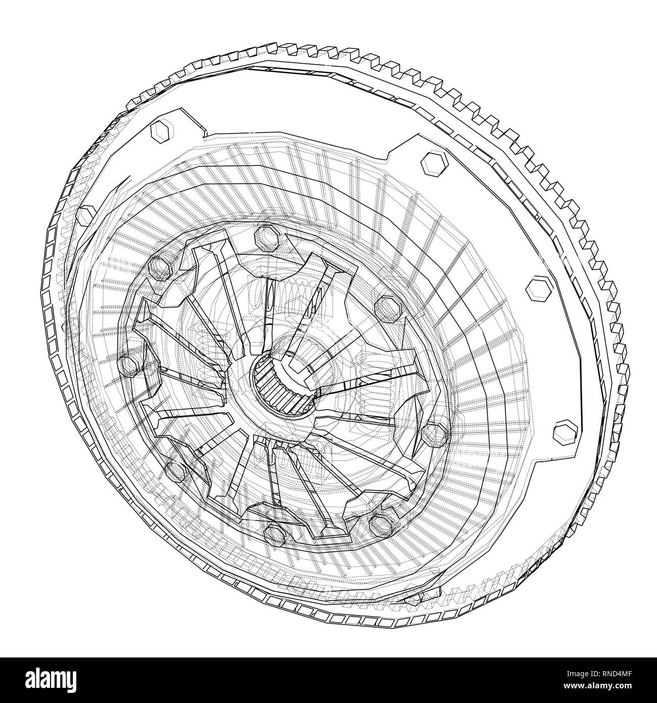 Sketch of clutch basket for the car Stock Vector Image & Art - Alamy