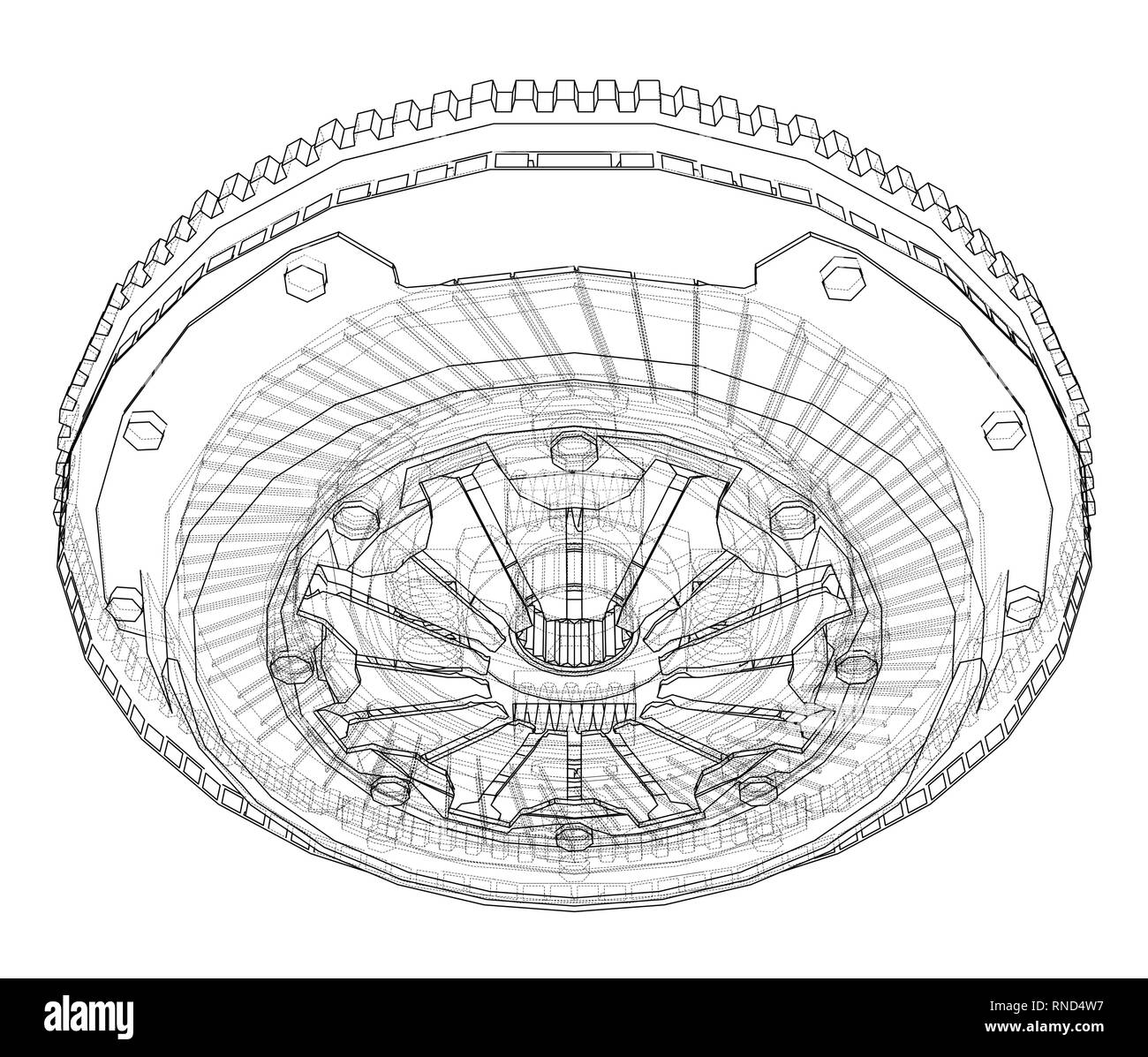 Sketch of clutch basket for the car Stock Vector Image & Art - Alamy