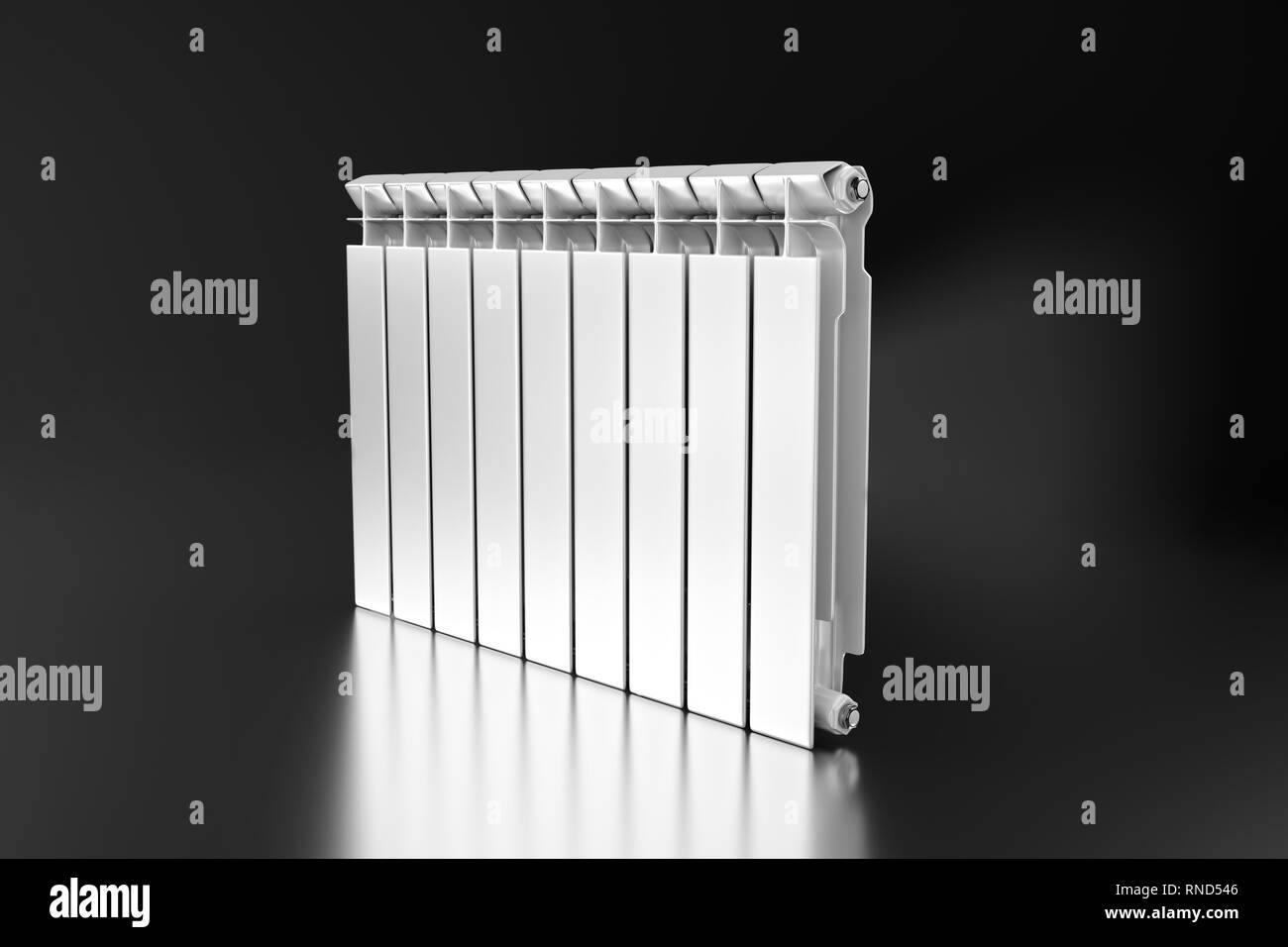 3D rendering. Central heating radiator with many sections Stock Photo ...