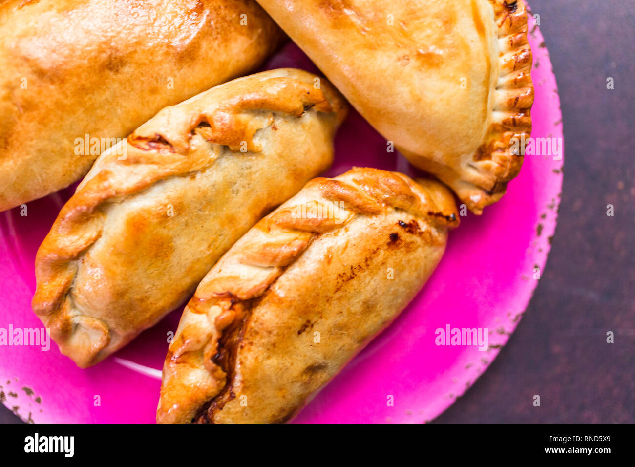 Homemade large empanadas with different staffings Stock Photo - Alamy