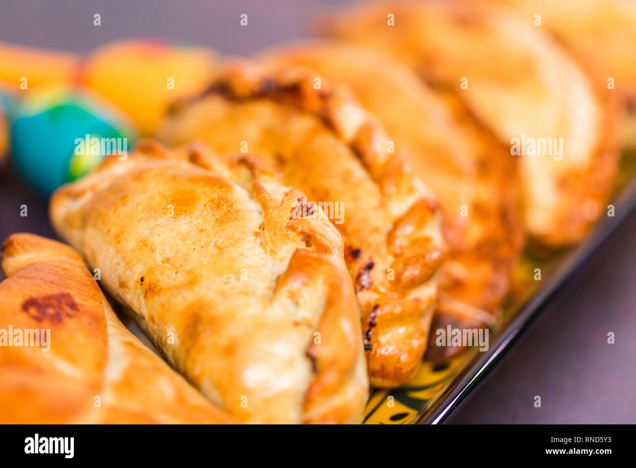 Homemade large empanadas with different staffings Stock Photo - Alamy