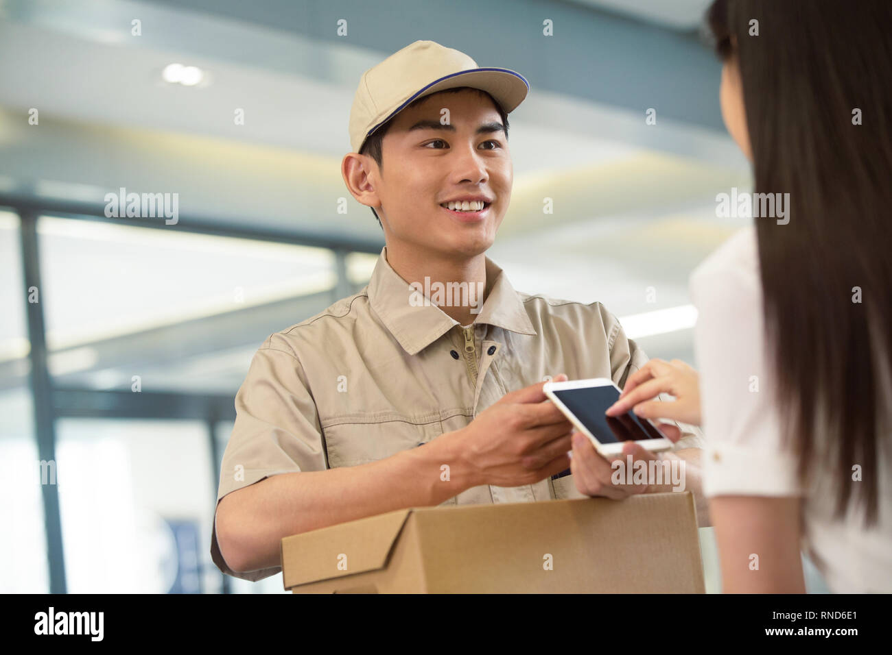 The front desk to send and receive mail Stock Photo - Alamy