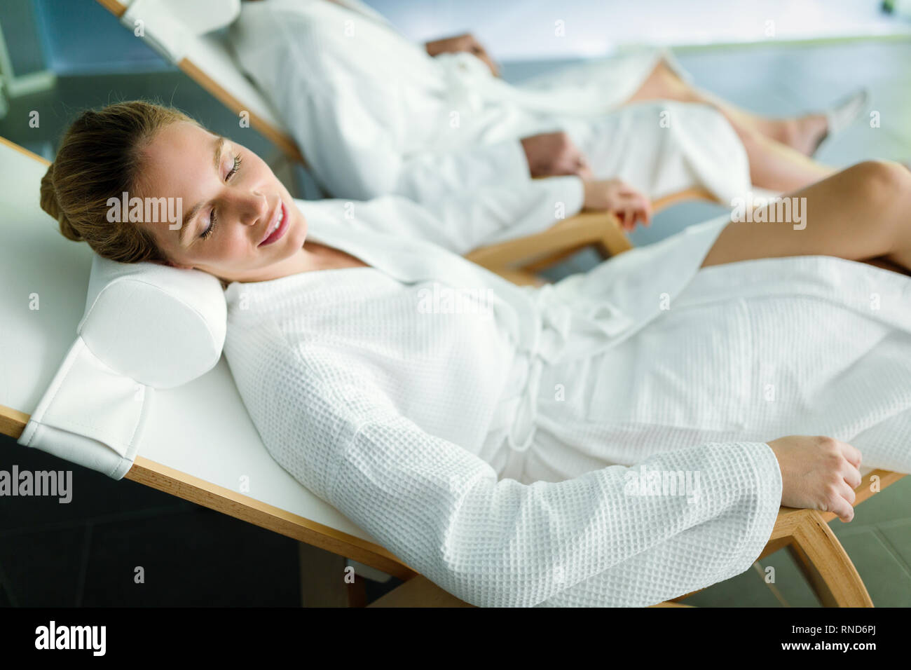 Lady at spa resort hi-res stock photography and images - Alamy