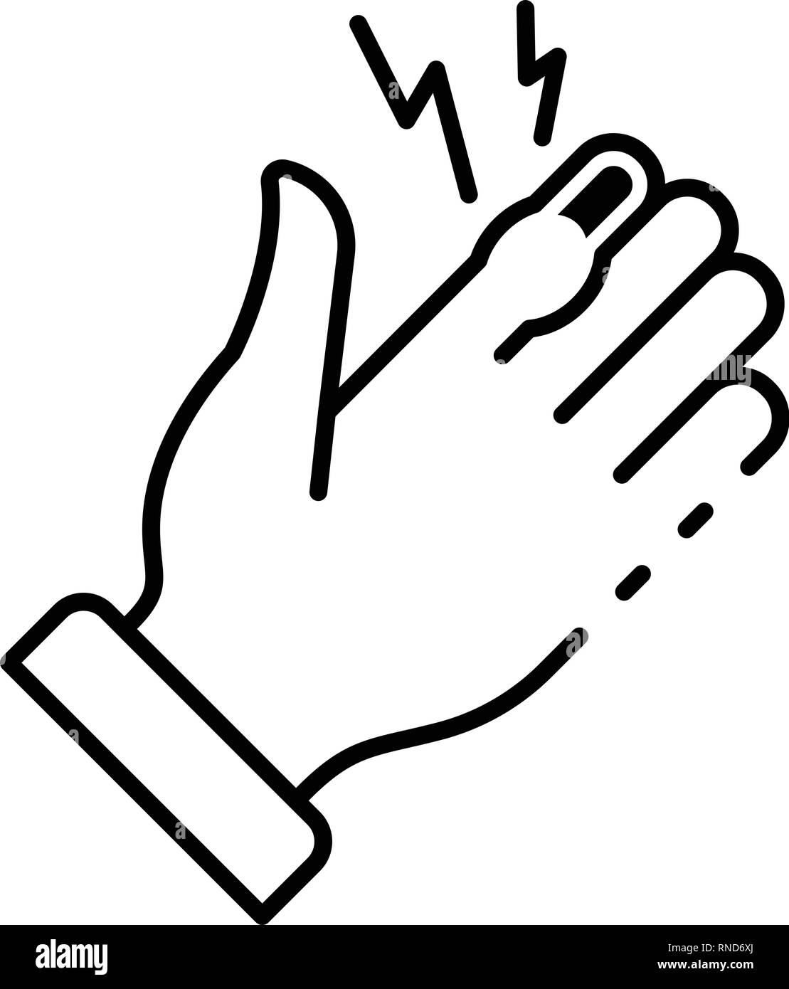 Frostbite hand finger icon, outline style Stock Vector Image & Art - Alamy