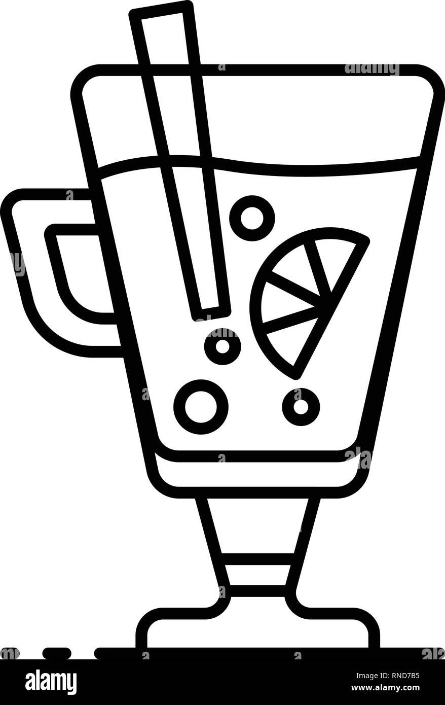 Bottle mulled wine glass Stock Vector Images - Alamy