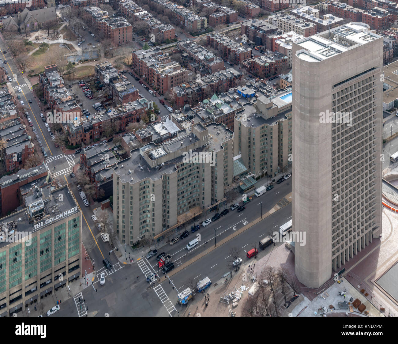 177 Huntington Avenue, brutalist skyscraper in Boston. Christian ...