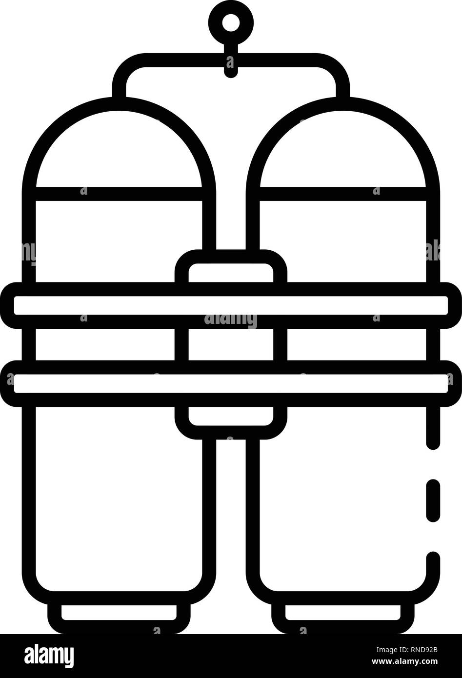 Double air tank icon, outline style Stock Vector Image & Art - Alamy