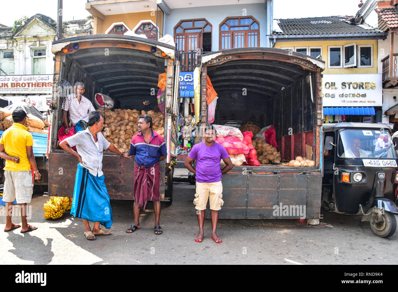 Market Lorries, Market Street, Kandy, Sri Lanka Stock Photo - Alamy