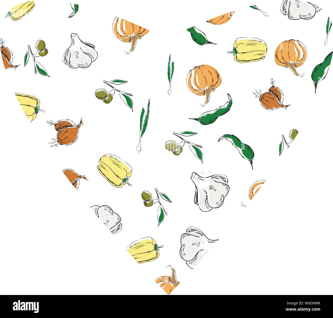 Fruit and vegetables pattern Stock Vector Image & Art - Alamy