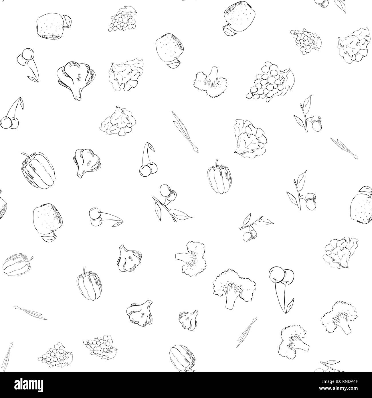 Seamless pattern cabbage vegetables Stock Vector Images - Alamy
