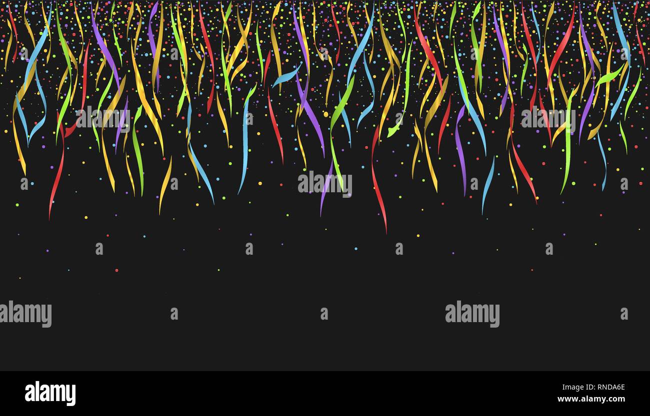 Colorful ribbons festive background. Abstract backdrop with many ...