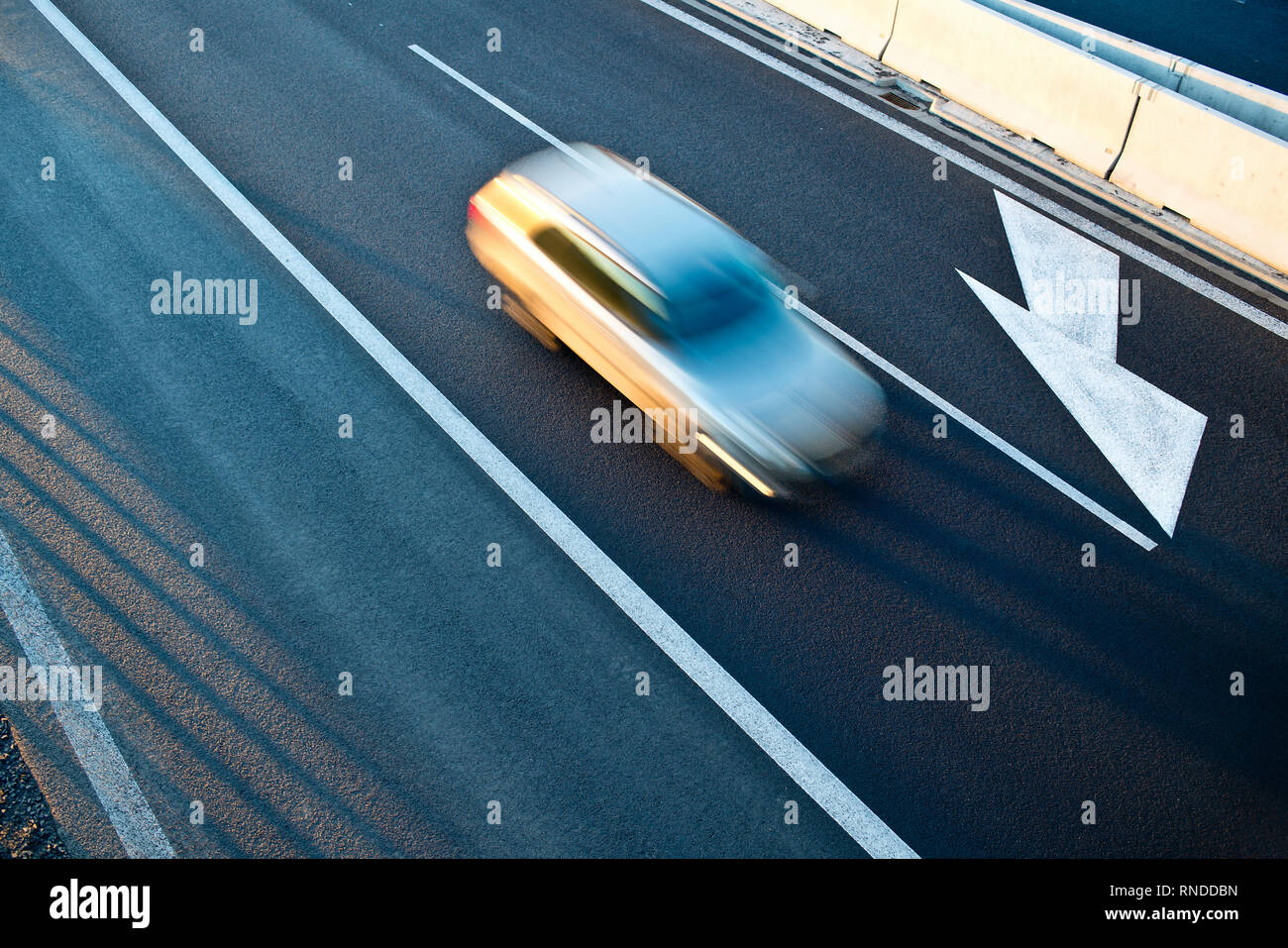 A car on the road. View from above Stock Photo - Alamy