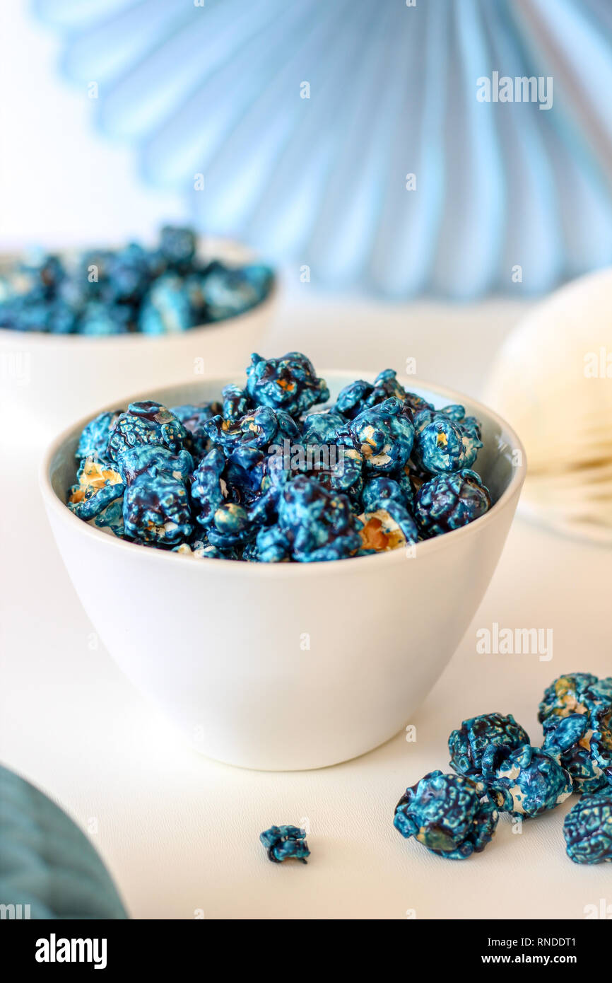 Bowls of flavored popcorn on table hi-res stock photography and images ...