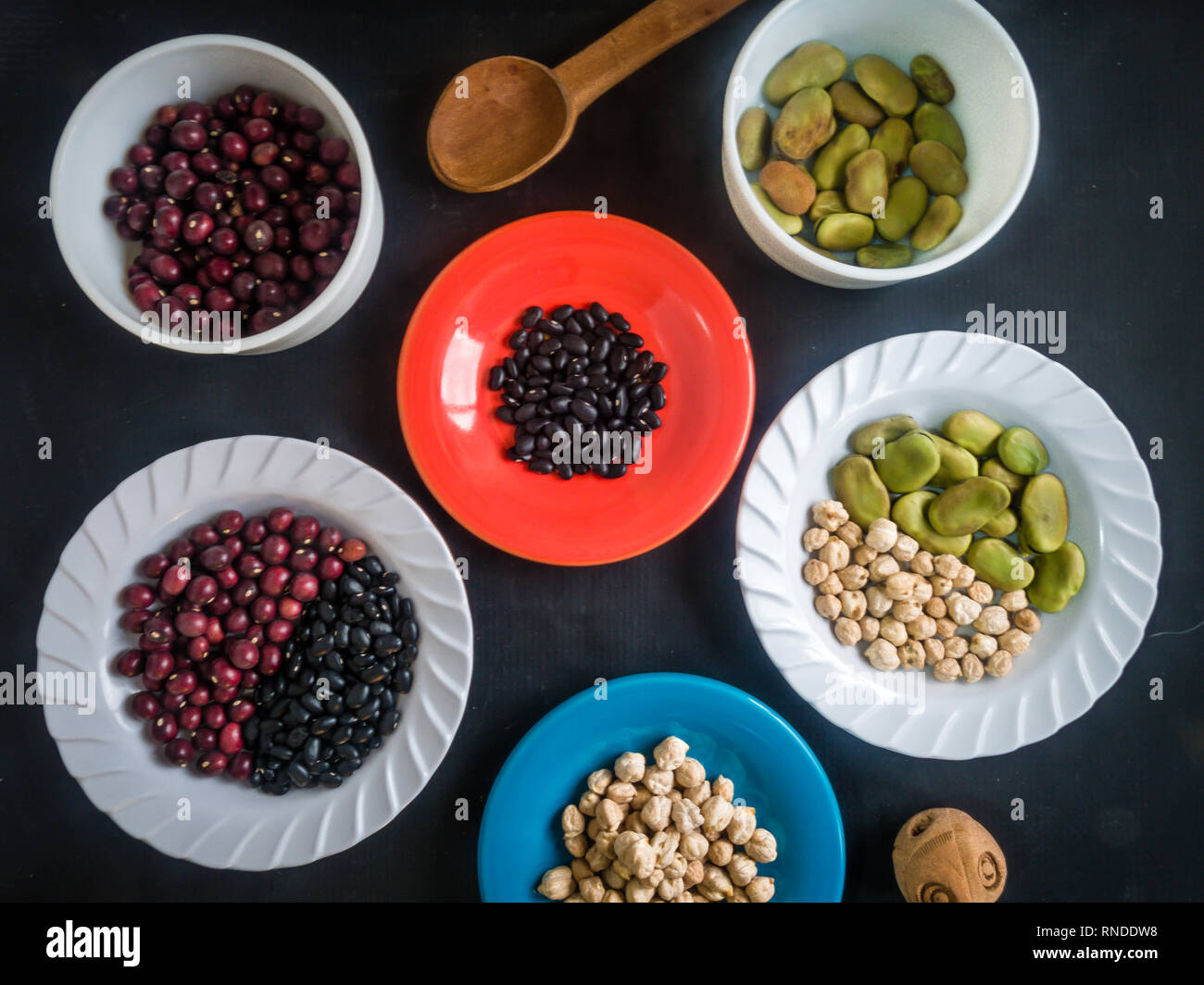 Colorful Dishes of Dried Beans Stock Photo - Alamy