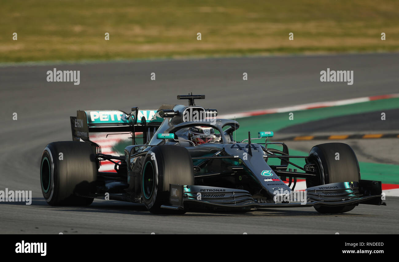 Mercedes Lewis Hamilton during day one of pre-season testing at the ...