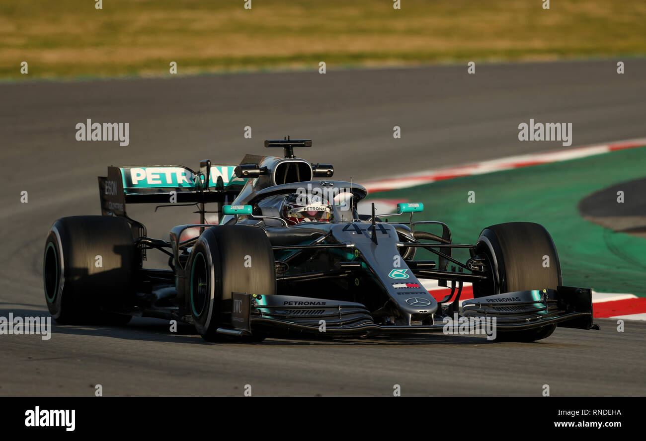 Mercedes Lewis Hamilton during day one of pre-season testing at the ...