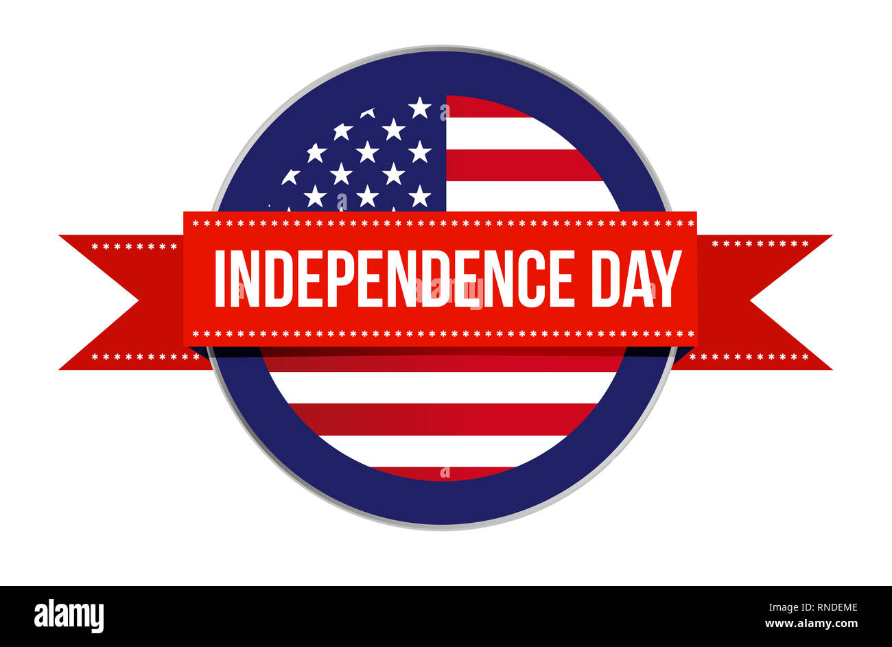 Independence day sign seal icon illustration isolated over a white ...