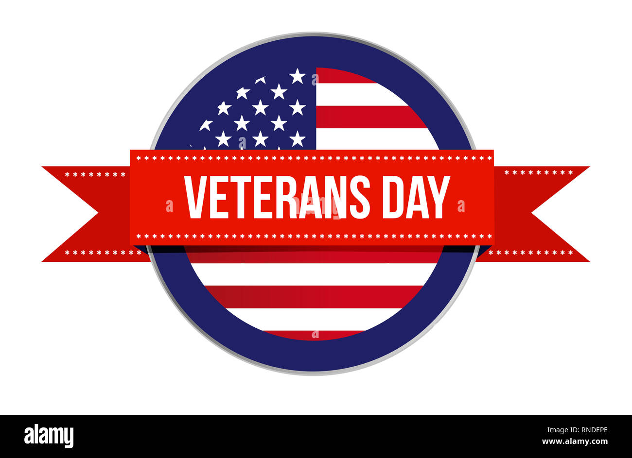 Veterans day sign seal icon illustration isolated over a white ...