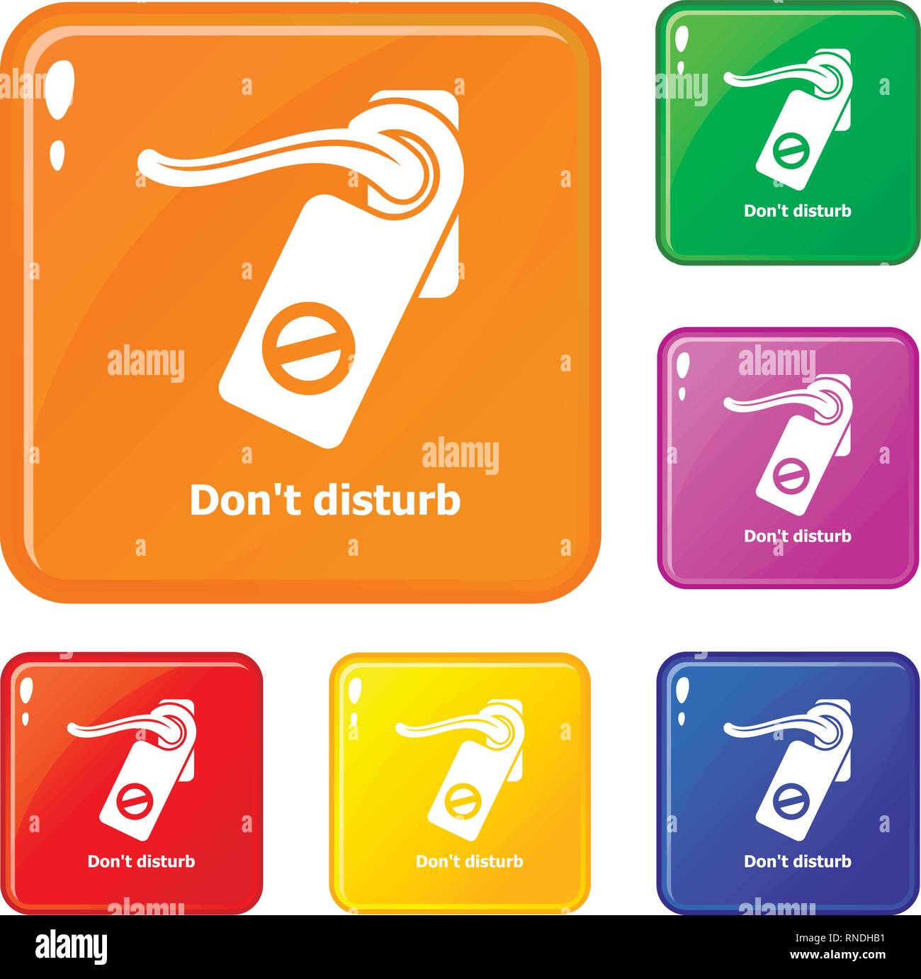 Do Not Disturb Icons Set Vector Color Stock Vector Image And Art Alamy