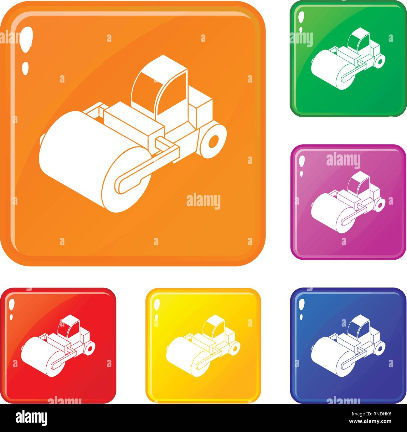 Roller truck icons set vector color Stock Vector Image & Art - Alamy