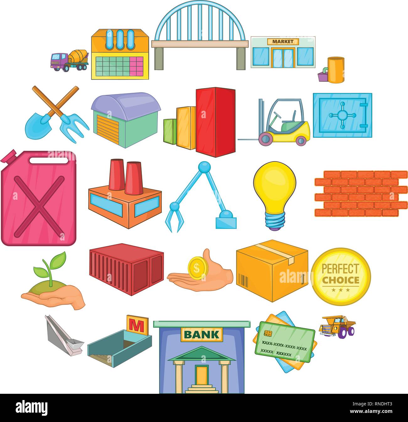 Parsimony icons set, cartoon style Stock Vector Image & Art - Alamy