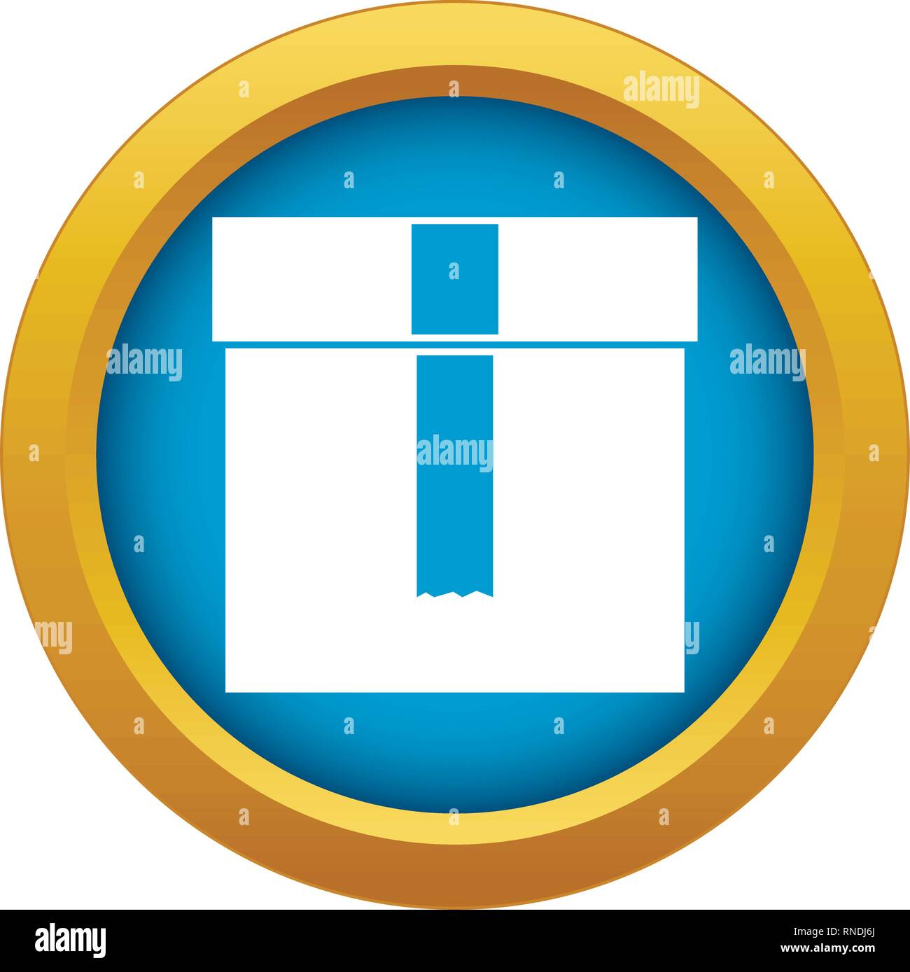 Box icon blue vector isolated Stock Vector Image & Art - Alamy