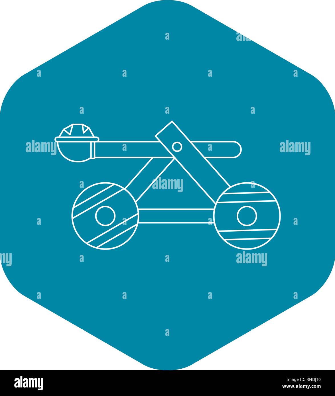 Wooden catapult icon, outline style Stock Vector Image & Art - Alamy