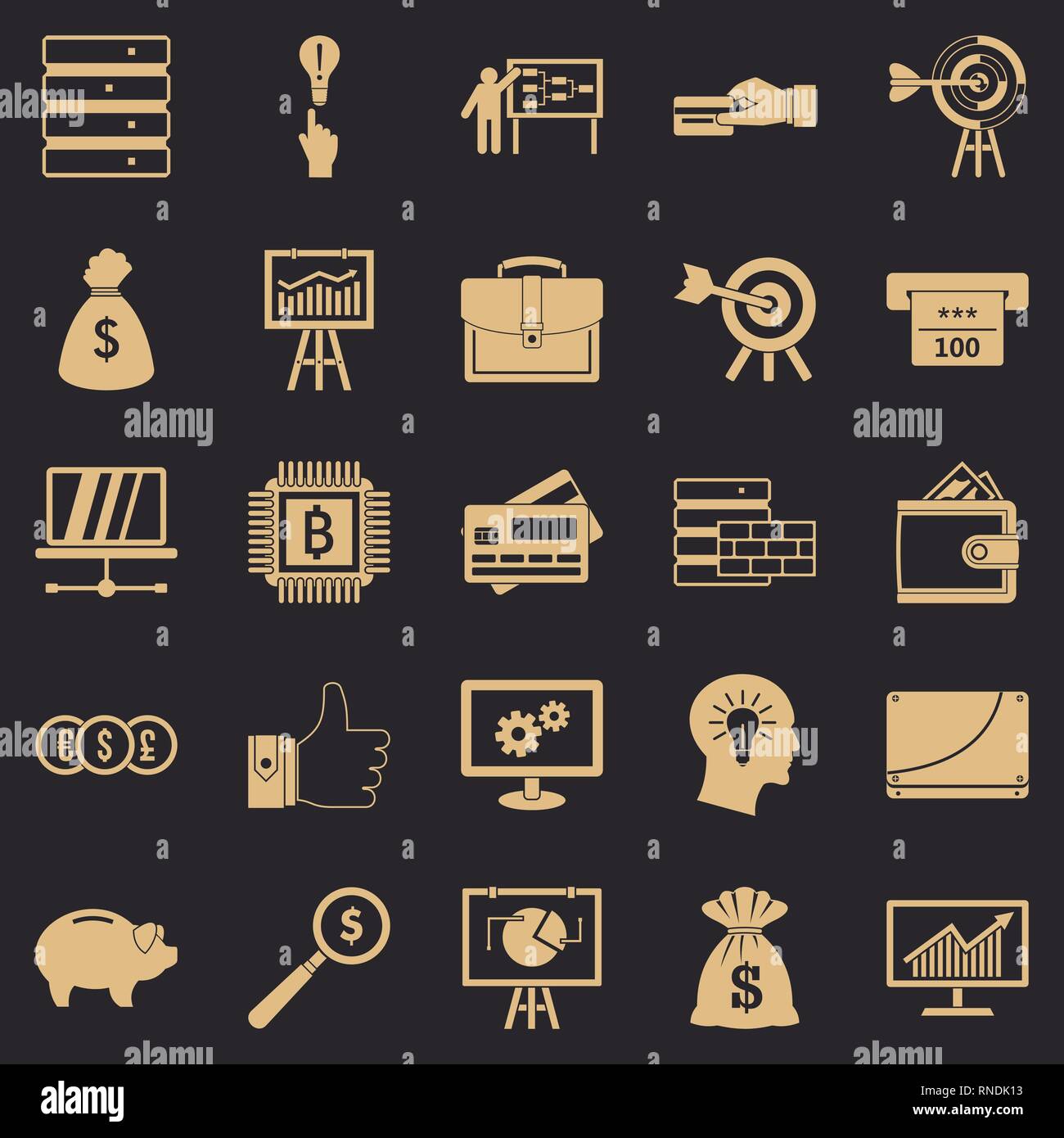 Stockbroker icons set, simple style Stock Vector Image & Art - Alamy