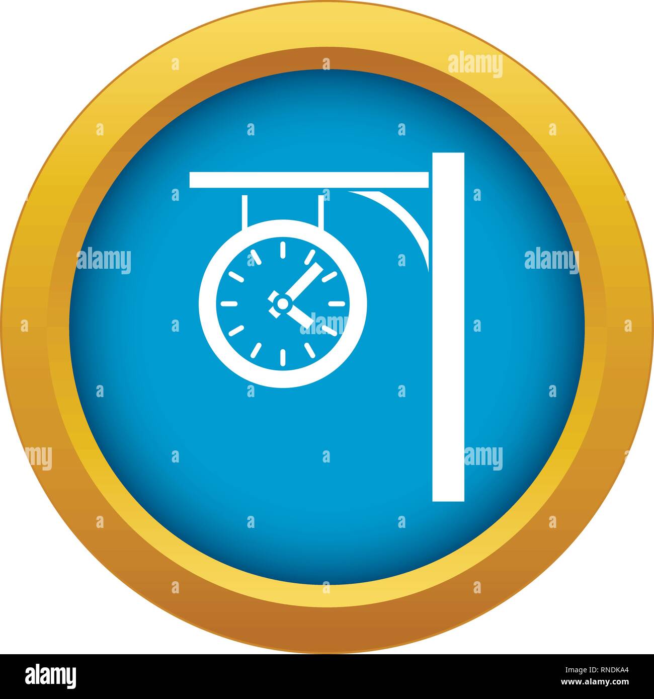 Station clock icon blue vector isolated Stock Vector Image & Art - Alamy