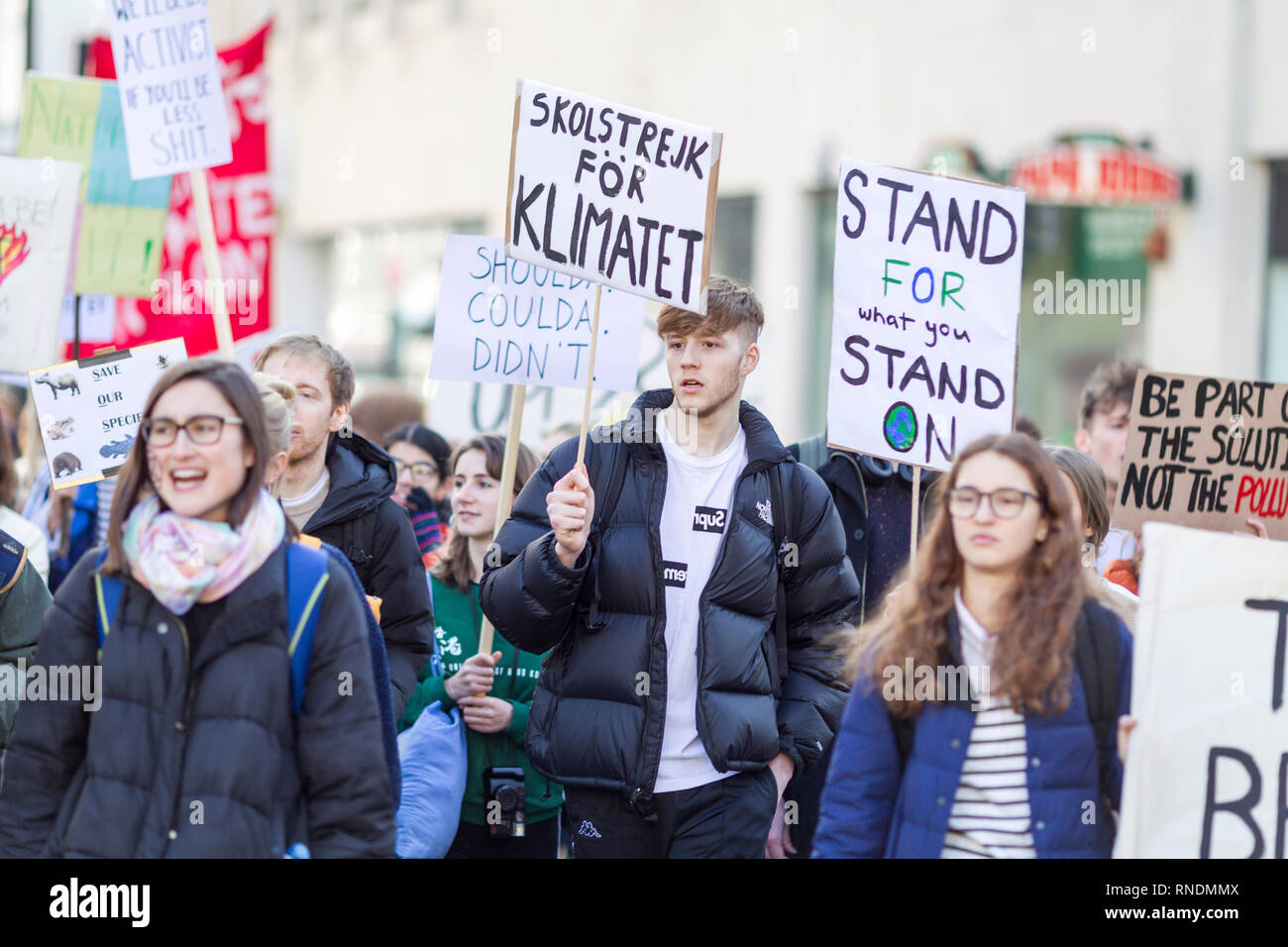 Picture by Chris Bull 15/2/19 Youth Strike 4 Climate protest in ...