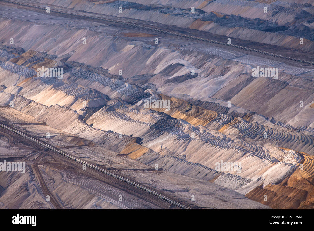 brown coal opencast mining Hambach, operated by RWE Power AG, Germany ...
