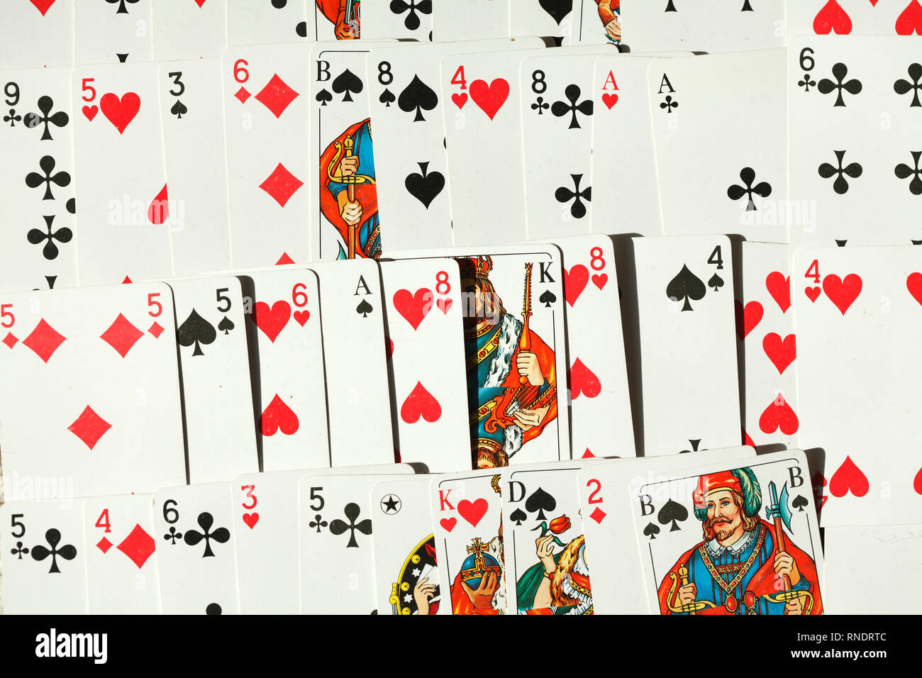 Various colorful playing cards, background picture, abstract Stock ...