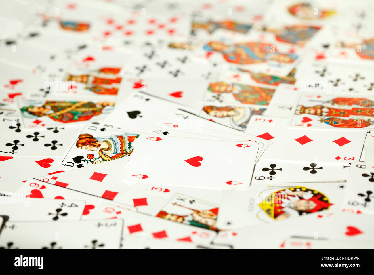 Four aces, various colorful playing cards, background picture, abstract ...