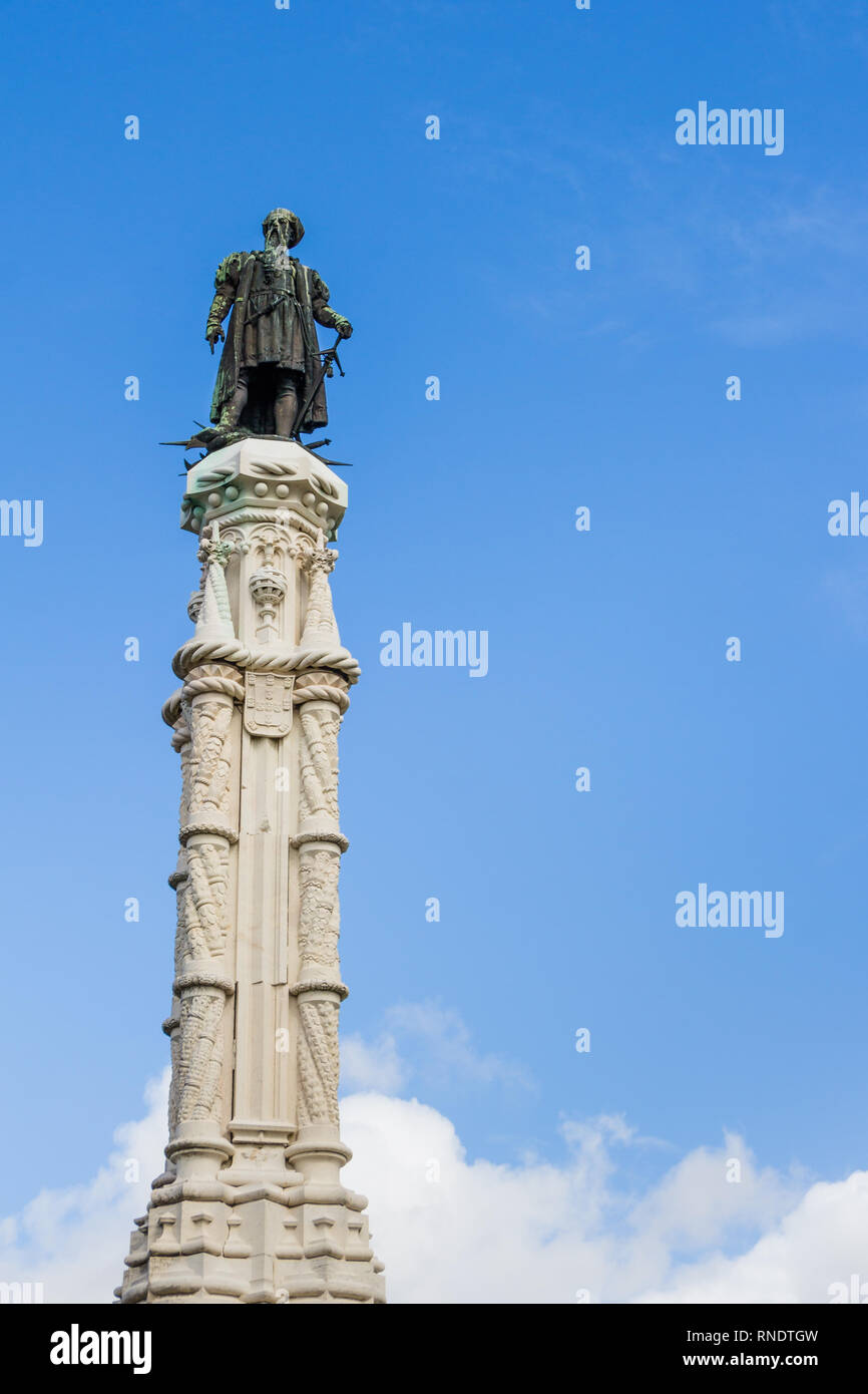 Statue of Afonso de Albuquerque on the Afonso de Albuquerque in the ...