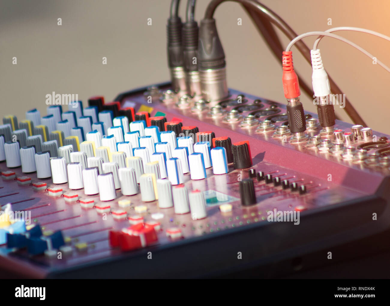 Close up dj remote soundboard hi-res stock photography and images - Alamy