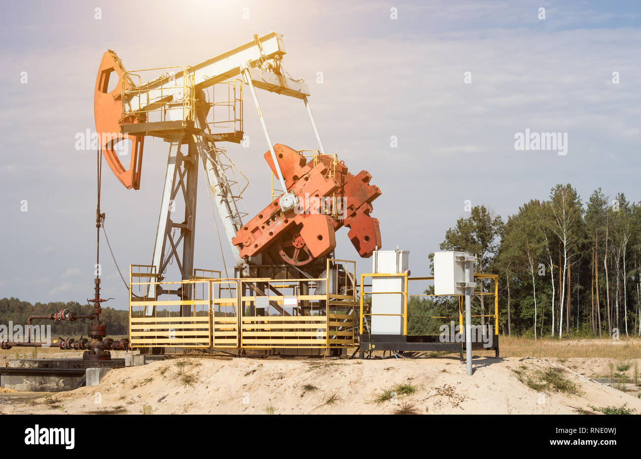 Oil well for the extraction of oil and gasoline and gas on the ...