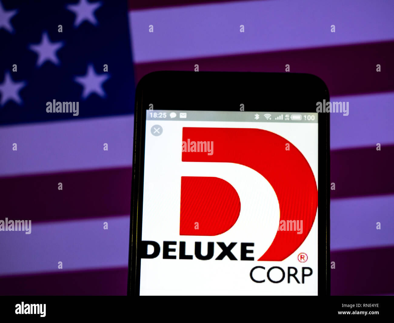 Ukraine. 18th Feb, 2019. Deluxe Corporation logo seen displayed on a ...