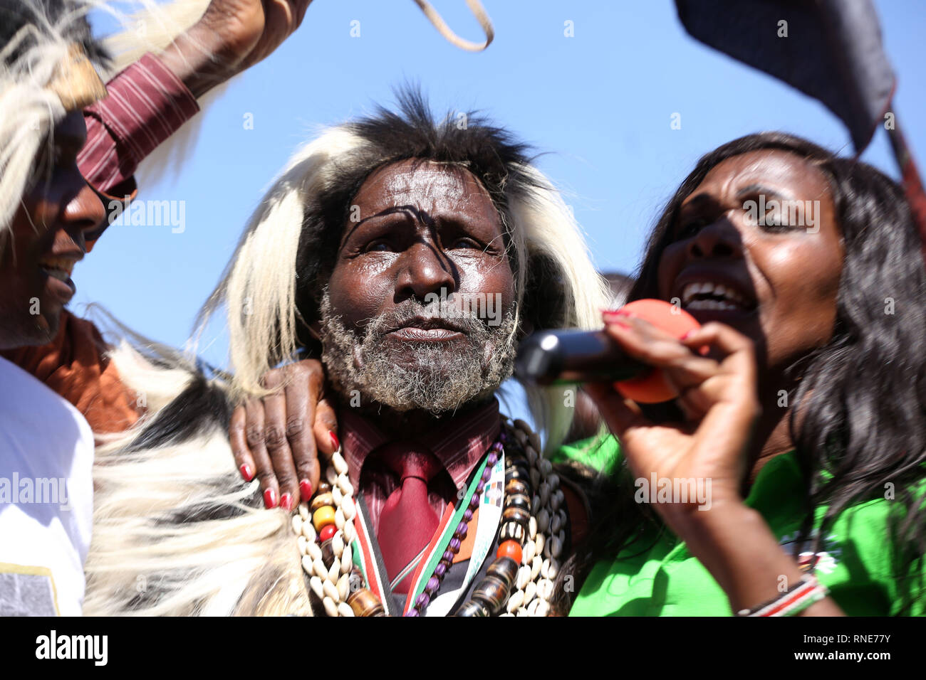 Nyeri, Kenya. 18th Feb, 2019. Some of the freedom fighters who pulled ...