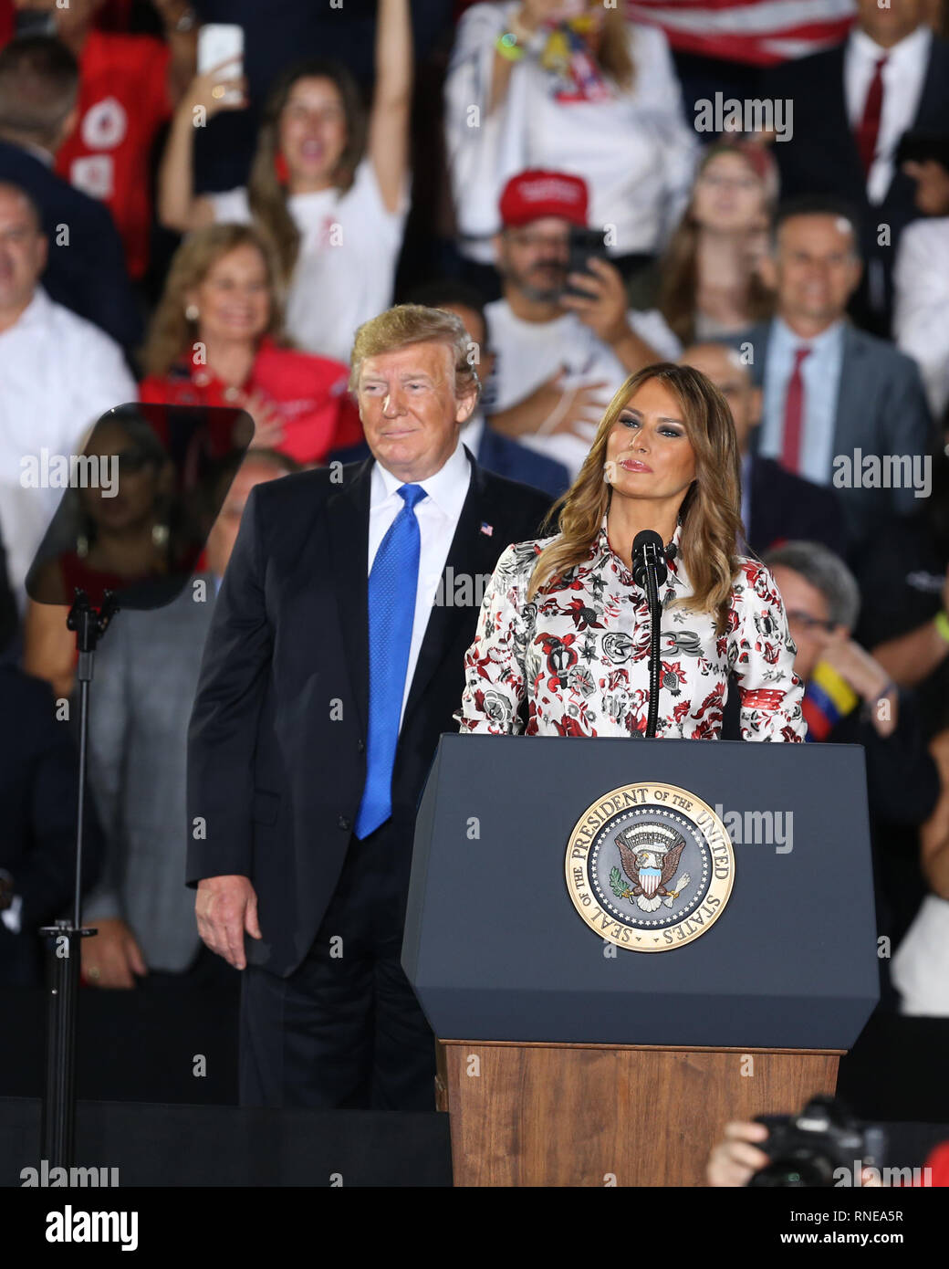 Miami, United States Of America. 18th Feb, 2019. President Donald Trump ...