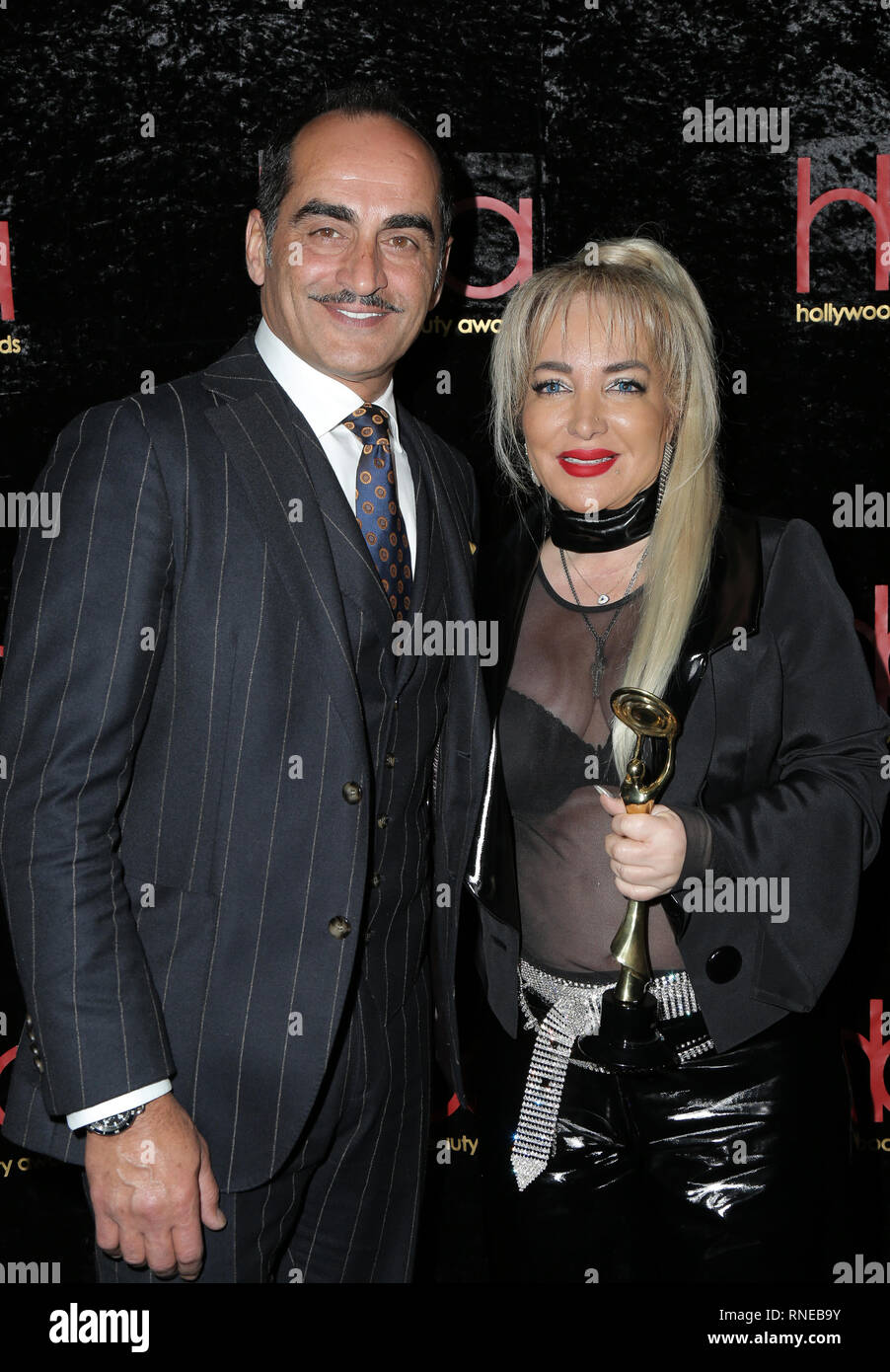 HOLLYWOOD, CA - FEBRUARY 17: Navid Negahban, Simin Hashemizadeh, at the ...
