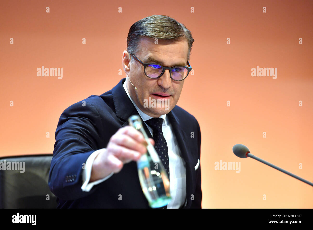 Munich, Deutschland. 19th Feb, 2019. Dr. Olaf Berlien, Chairman of the ...