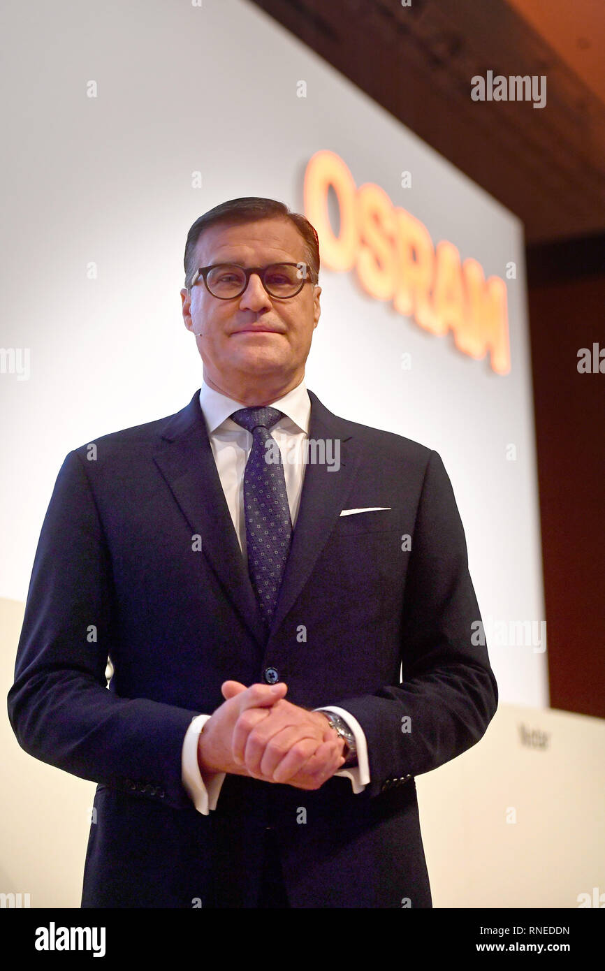 Munich, Deutschland. 19th Feb, 2019. Dr. Olaf Berlien, Chairman of the ...