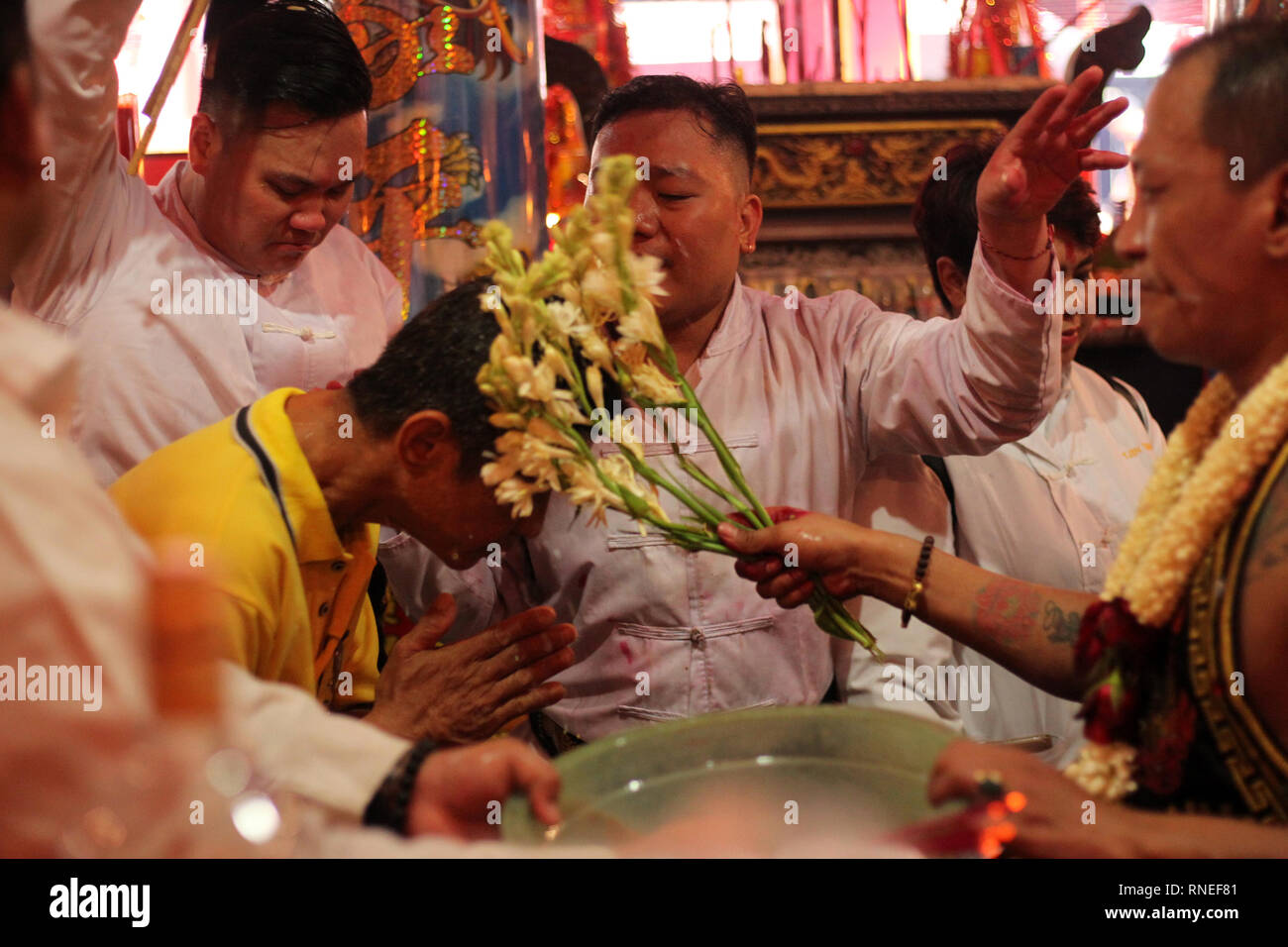 Jakarta, Indonesia . 19th Feb, 2019. Gwan Xiao ritual at Tao Se Bio ...