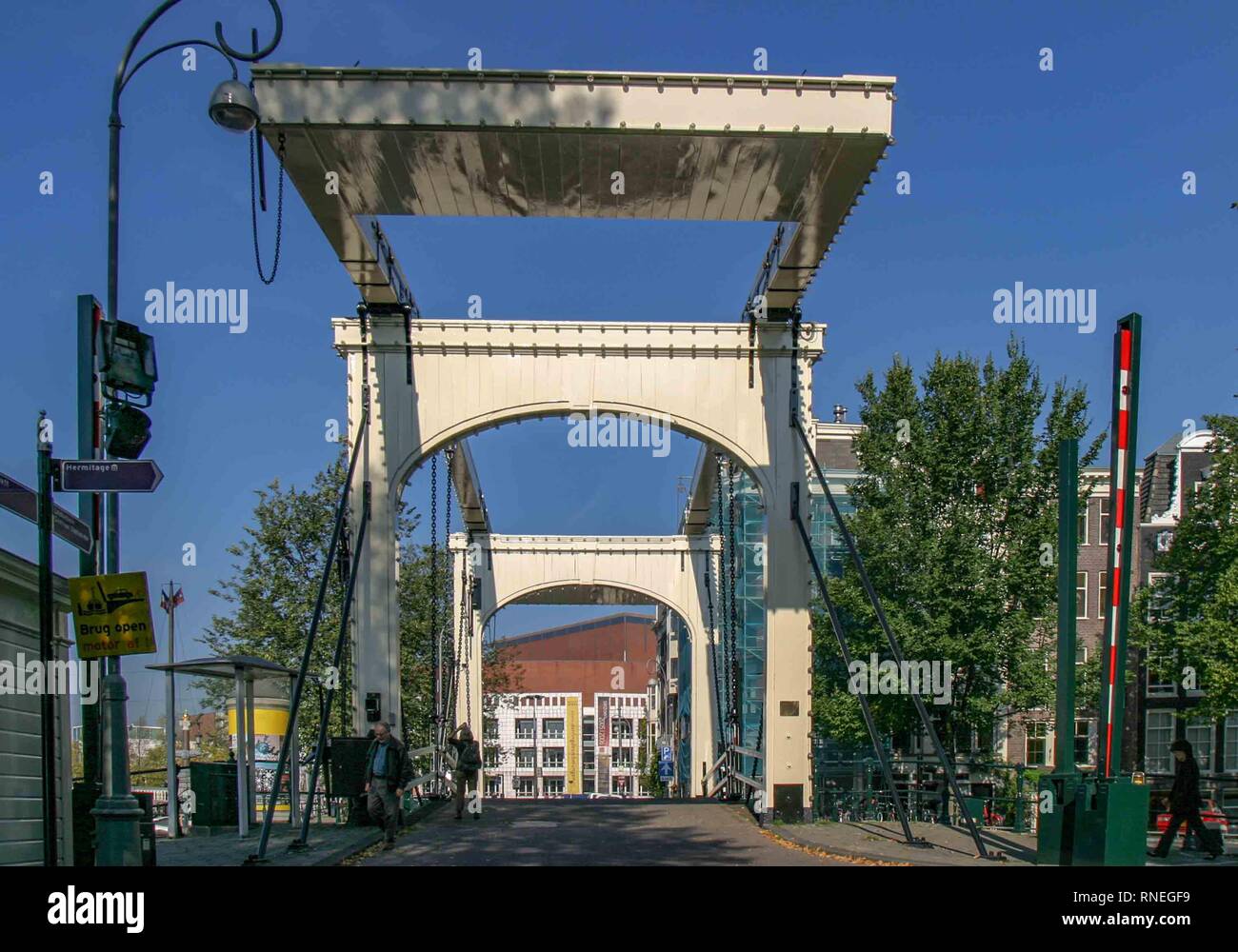 Amsterdam, The Netherlands. 10th Oct, 2005. An old wooden drawbridge ...